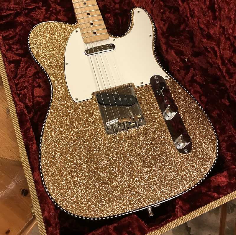 Dikkers Sparklecaster Glaser Bender Gold Sparkle Matching | Reverb