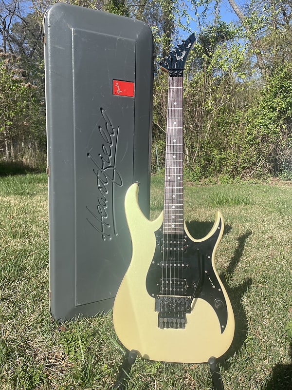 1991 Fender Heartfield Talon Mystic White Pearl Guitar with | Reverb