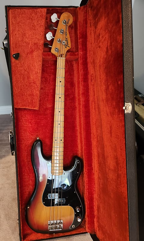 Fender Precision Bass 1974 - Sunburst | Reverb