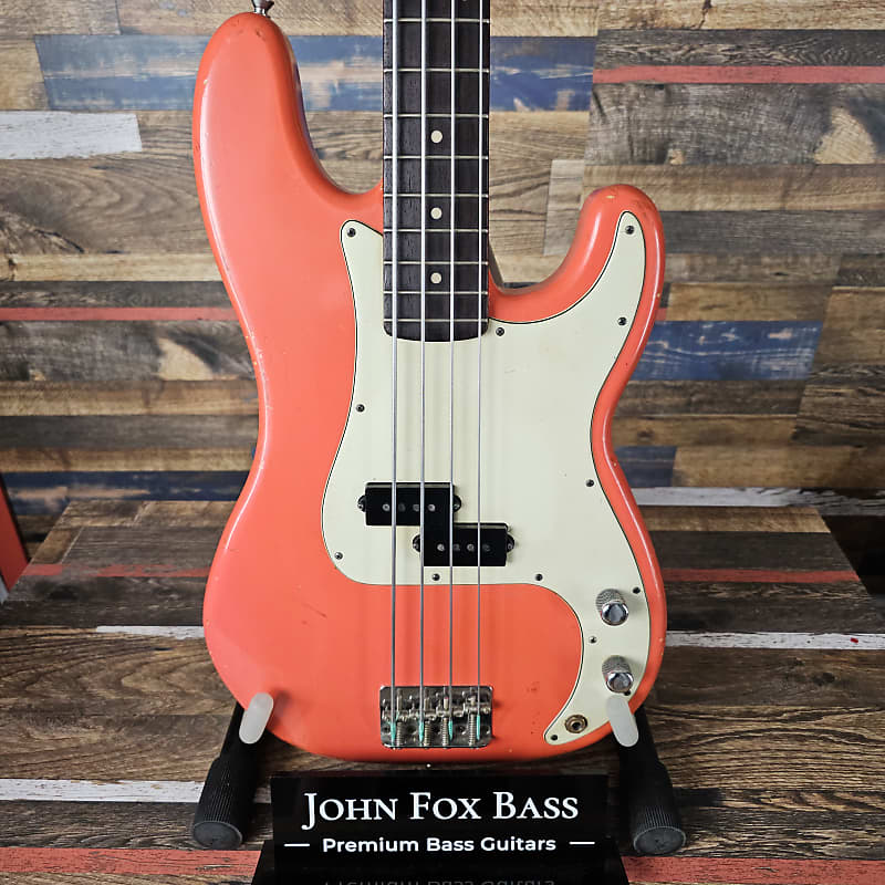 Danocaster Precision Bass - Fiesta Red | Reverb