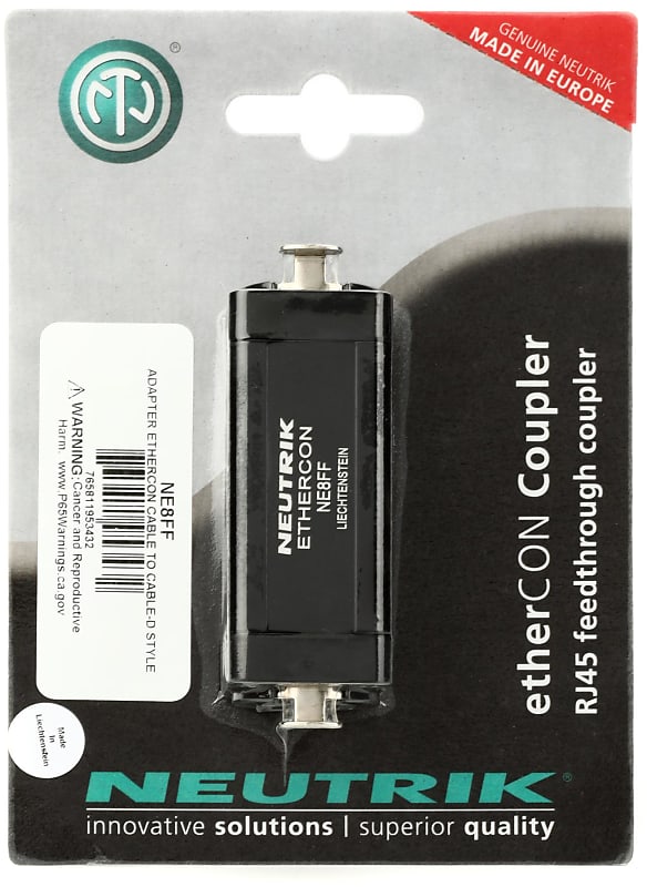 Neutrik NE8FF etherCON RJ45 Feedthrough Coupler | Reverb
