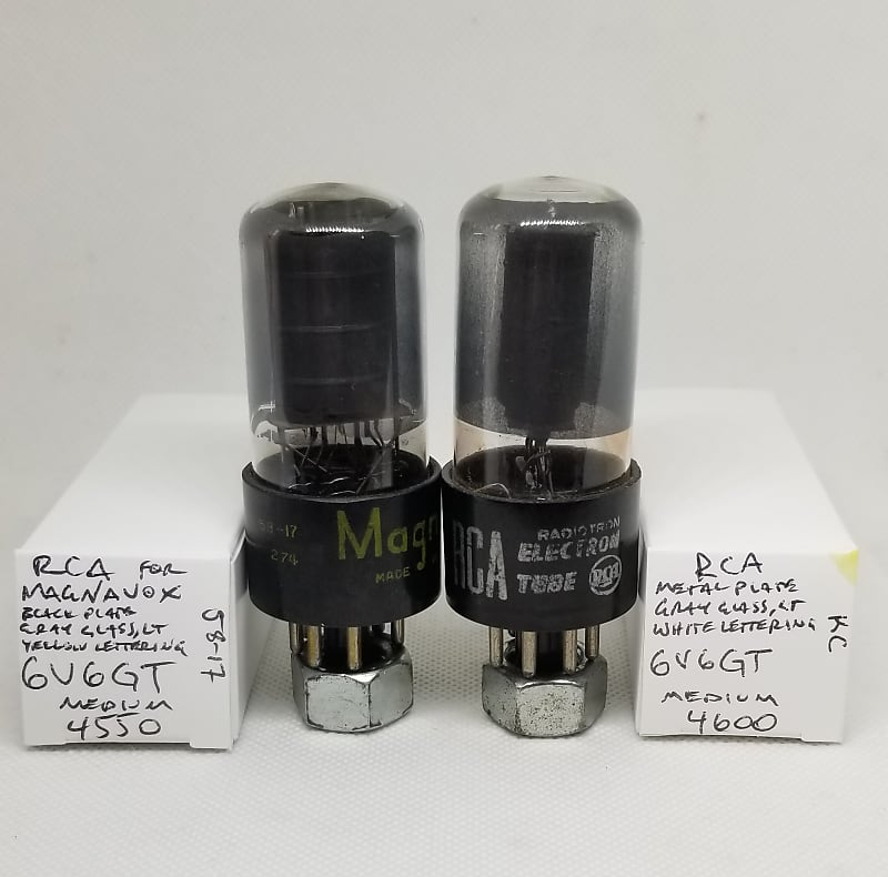 RCA 6V6GT Almost Perfectly Matched Pair (1.0%) NOS 6V6 | Reverb