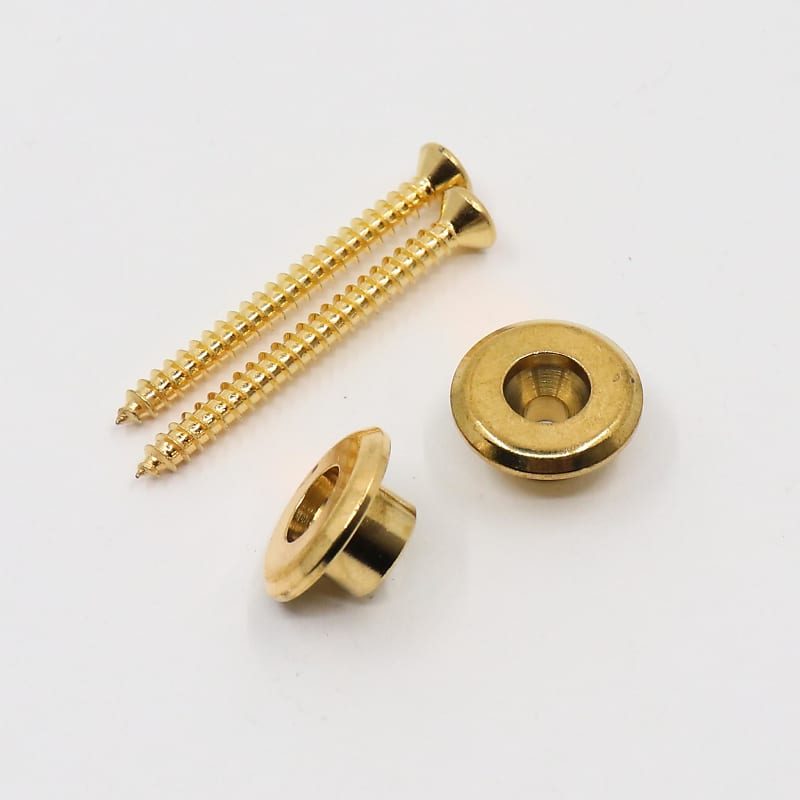 PRS Strap Button & Screw (2), Gold | Reverb