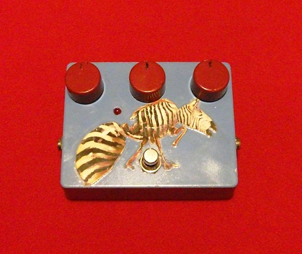 Custom Big Muff Project Fuzz Box with Zebra Wasp sticker and | Reverb