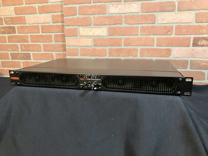 Fostex RM-1 1U Rackmount 15W Powered Monitor Speakers - Black | Reverb