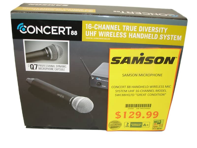 Samson Concert 88 Handheld Wireless Microphone System w/ Q7 | Reverb