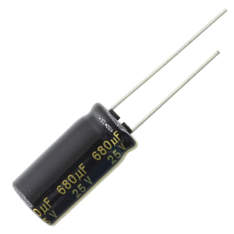 Panasonic FM Series 105C Electrolytic Capacitor, 680uF @ 25V, | Reverb
