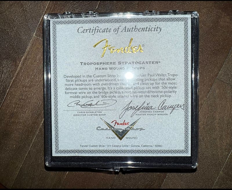 Fender Custom Shop Josefina Campos Hand Wound Troposphere | Reverb