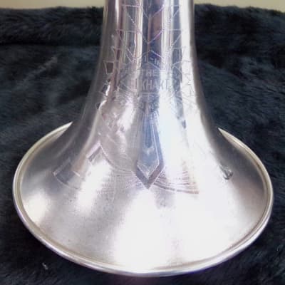 The Elkhart Bb trombone 1932 - Silver with gold wash bell | Reverb