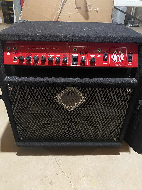 Original SWR Redhead 240 watt bass amp with embroidered cover | Reverb