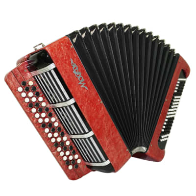 Russian Bayan Moscow, 3 Rows 100 Bass Original Button | Reverb