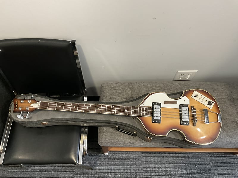 Black Jack Hofner Bass Guitar 1967 - Sunburst | Reverb