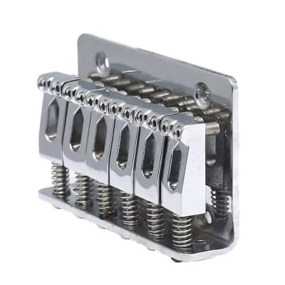 6 String 65MM Metal Fixed Hardtail Saddle Bridge Top Load | Reverb