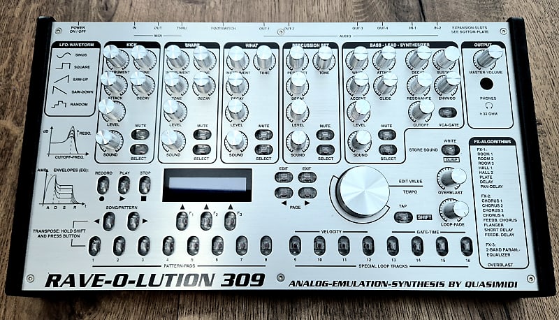 Aluminium Knob Set for Quasimidi Rave-O-Lution 309 | Reverb