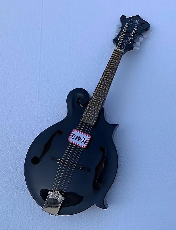 8 String Mandolin in Glossy Black Finish, Solid Spruce Top, | Reverb