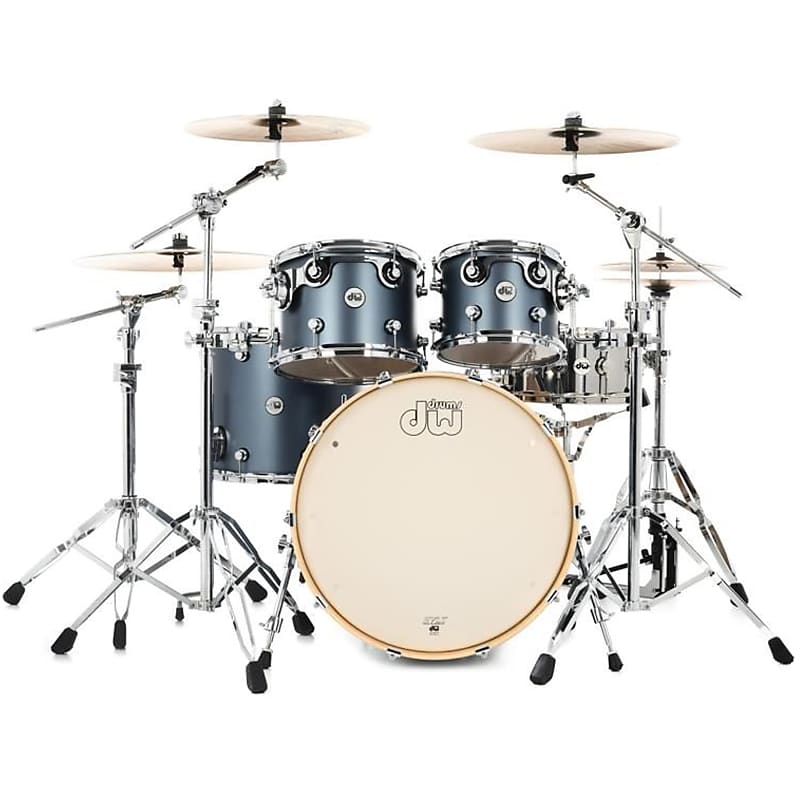 DW Design Series 4pc Shell Pack 10/12/16/22 - Blue Slate | Reverb