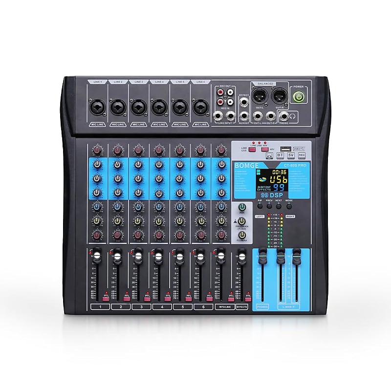 Professional Mixer Sound Board Console 8 Channel Desk System | Reverb