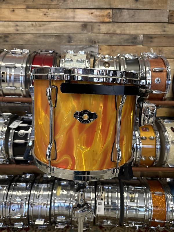 Tama Superstar EFX 13x10" Rack Tom 2000s - Orange Satin Flame | Reverb