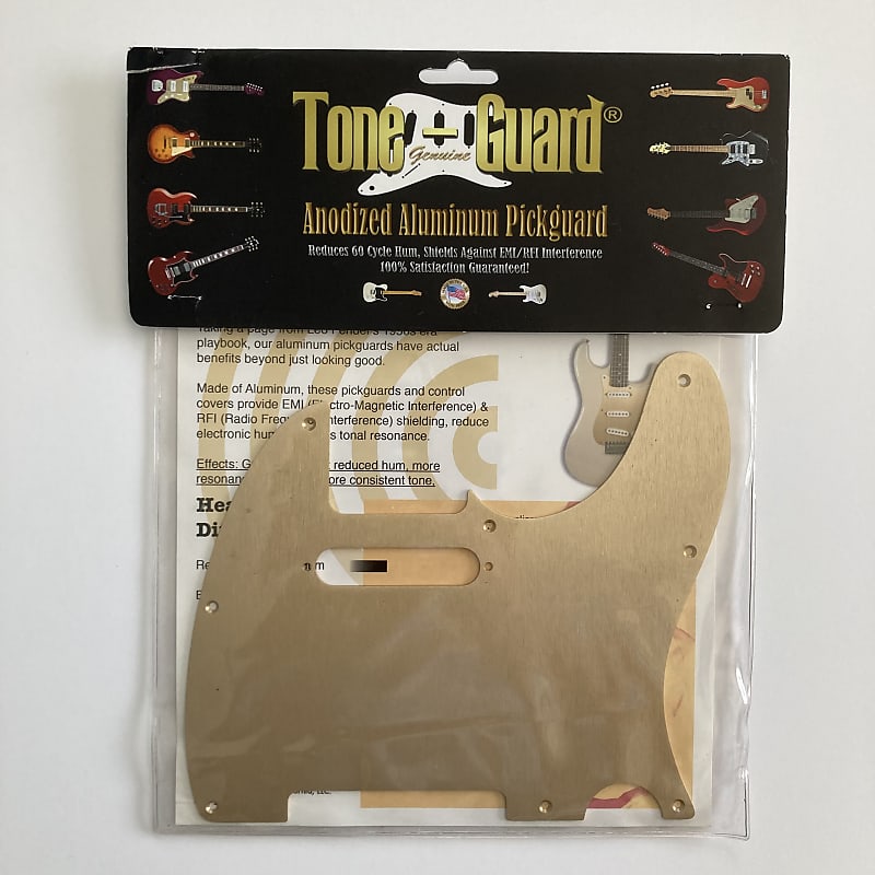 Tone-Guard Pickguard for Fender Telecaster Tele Gold Anodized | Reverb