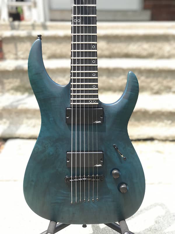 Legator Ninja 300 pro 7 string 2017 Matte Blue/Green | Reverb