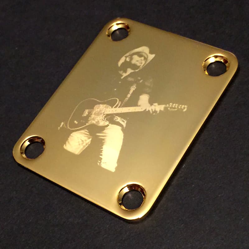 GUITAR NECK PLATE Custom Engraved Etched - Fits Fender - BRAD | Reverb