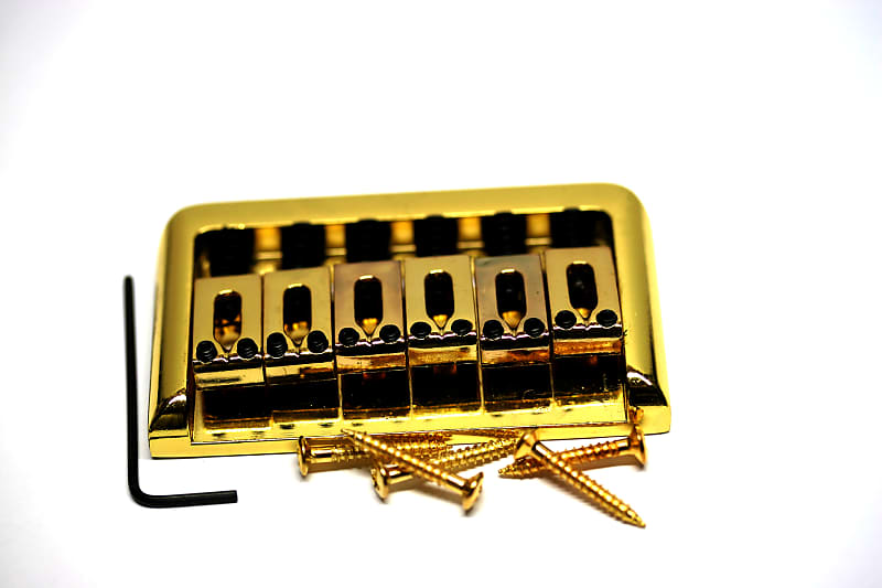 Brio 6 String Guitar Bridge Gold | Reverb