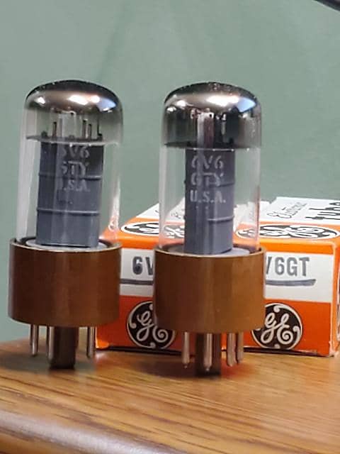 6V6GT GE NOS/NIB matched pair military grade/copper posts | Reverb