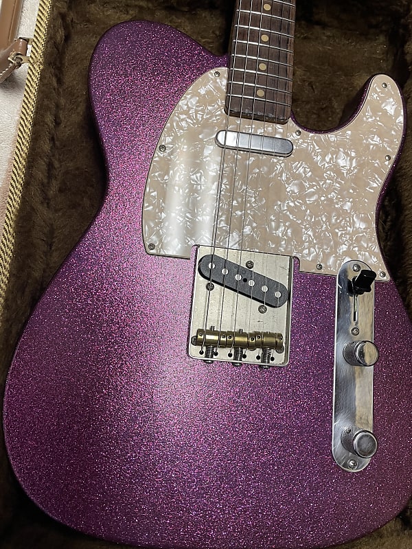 Riggio Tango Tele Prototype Purple Glitter Sparkle w/hardcase | Reverb