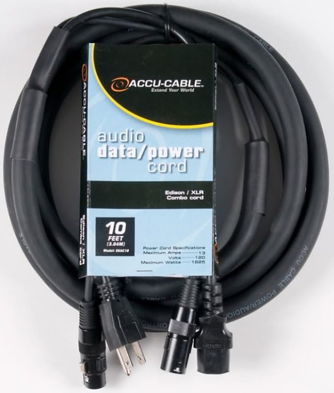 American Audio SKAC10 | 10ft XLR + IEC Combo Cable | Reverb