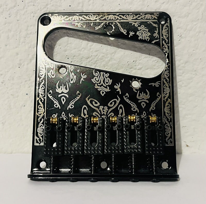 Custom 8 Hole Telecaster Bridge T Style Guitar Plate with Six | Reverb