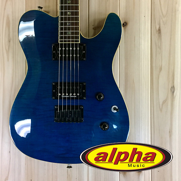 Fender Telecaster FMT HH Transparent Blue with case | Reverb