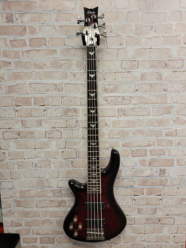 Schecter Stiletto 5 Left Handed 5 String Bass Guitar | Reverb