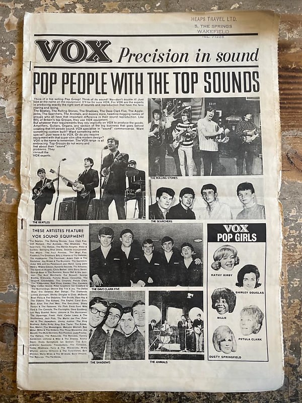 Vox JMI Precision in Sound Newspaper 1960s - Newspaper | Reverb