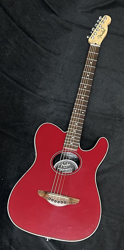 Fender Telecoustic - Red | Reverb