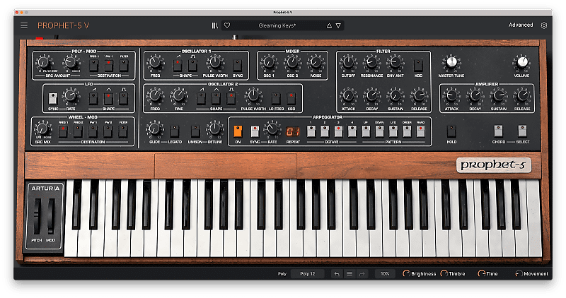 Arturia Prophet-5 V Synthesizer Virtual Instrument Software | Reverb