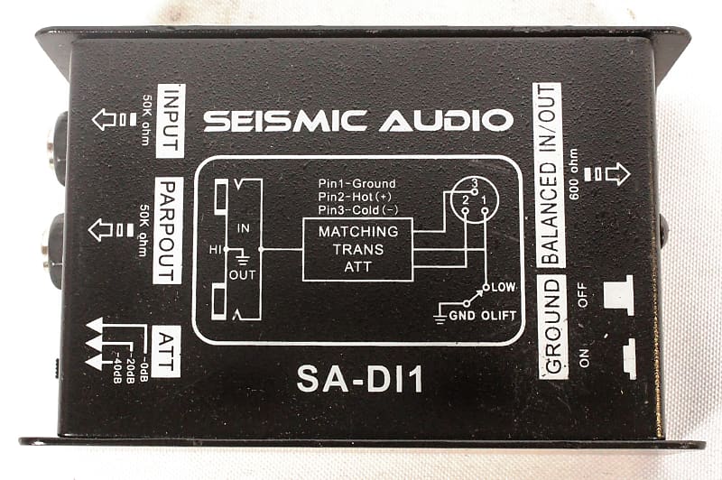 Seismic Audio SA-DI1 - Passive Direct Box with Ground Lift | Reverb