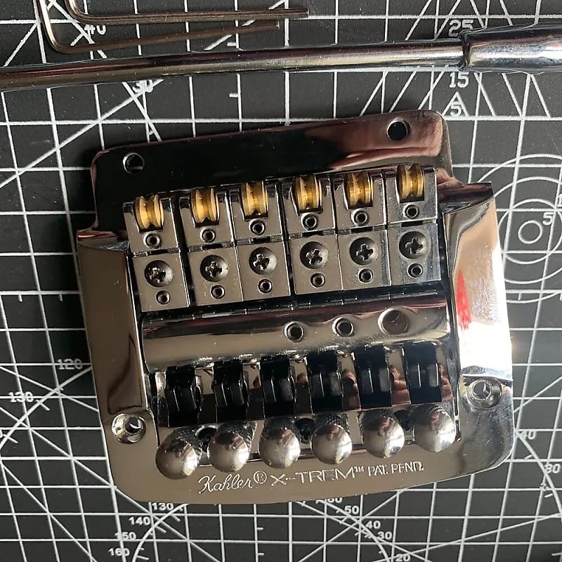 Chrome Kahler Guitar Bridge Tremolo with Whammy Bar | Reverb