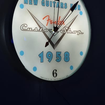 Fender Authorised Dealer Light Up Clock Large Format Killer | Reverb
