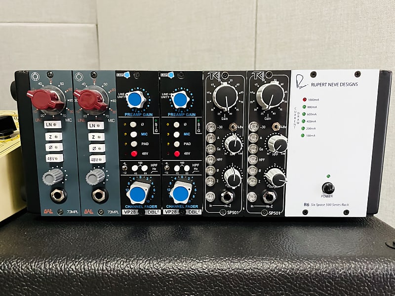 Six 500-Series Mic Preamps + Rupert Neve Designs R6 6-slot | Reverb