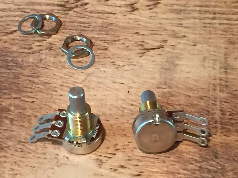 2x Bourns 500k Mini Audio Pots Potentiometer Short Solid | Reverb