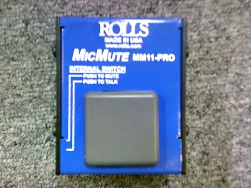 Rolls MicMute MM11-PRO Microphone Mute/Talk Switch - Blue | Reverb