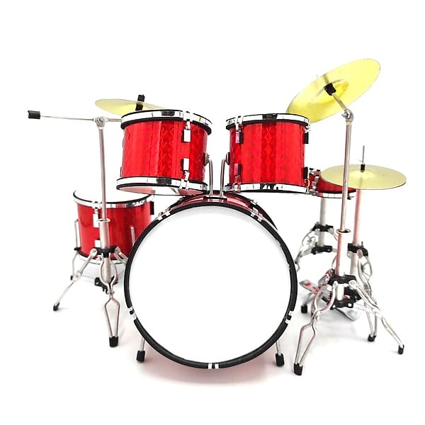 Miniature Drum Kit Red Chrome Model | Reverb UK