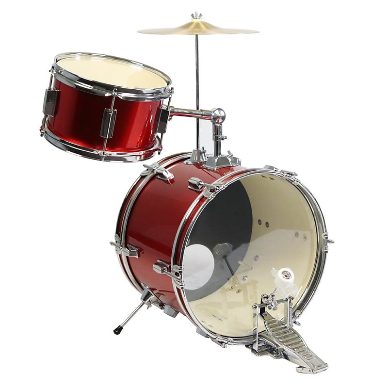 GP50RD GP Percussion 3 Piece Junior Drum Set (Red) | Reverb