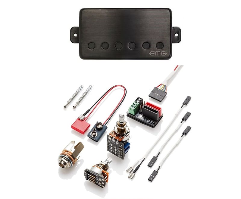 EMG 57TW BRUSHED BLACK CHROME BRIDGE ACTIVE HUMBUCKER DUAL | Reverb