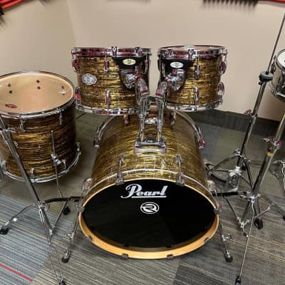 Beautiful Rare 5pc Pearl Vision Gold Strata Drum Set | Reverb