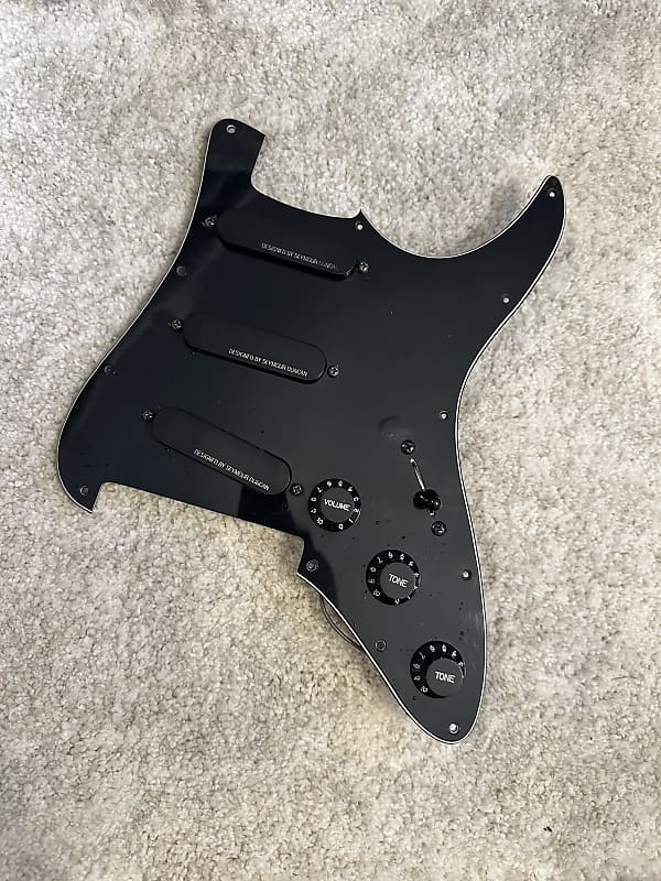 1988 Kramer Strat Seymour Duncan Loaded Pickguard - Black | Reverb