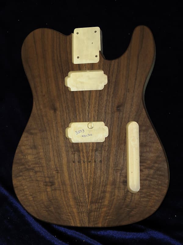 Figured Black Walnut Top \ Aged Aspen Telecaster Tele Body | Reverb