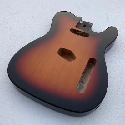 Tobacco Burst Alder Wood Tele Telecaster Style Guitar Body | Reverb