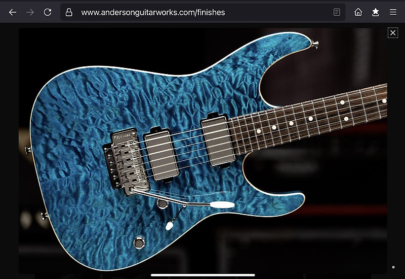 Tom Anderson White Limba Lil Angel Deep Bora Bora Blue | Reverb