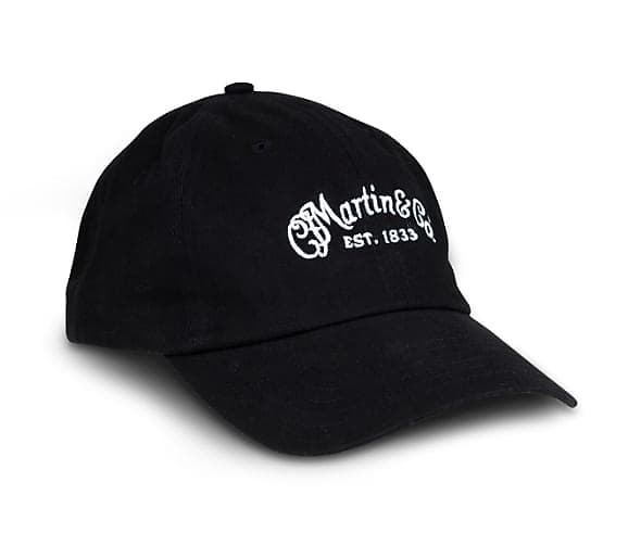Martin Logo Cap Black with White CF Martin & Co Logo | Reverb